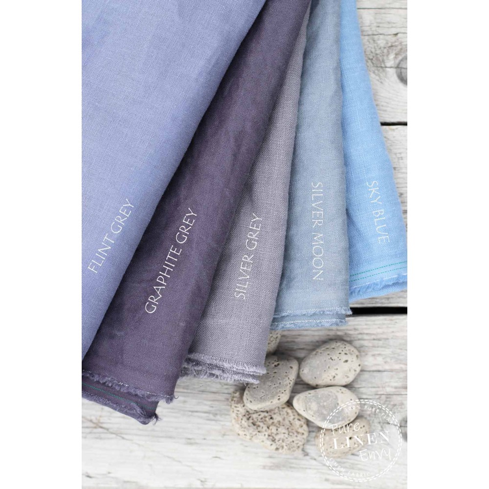 Sky Blue - 100% Linen Fabric - Ontario, Canada