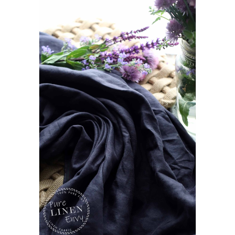 Graphite Grey - 100% Linen Fabric - Ontario, Canada
